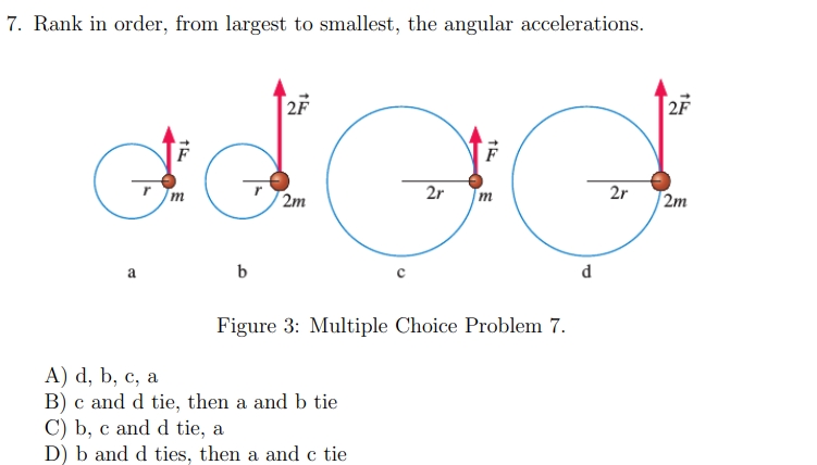 Solved Rank in order, from largest to smallest, the angular | Chegg.com