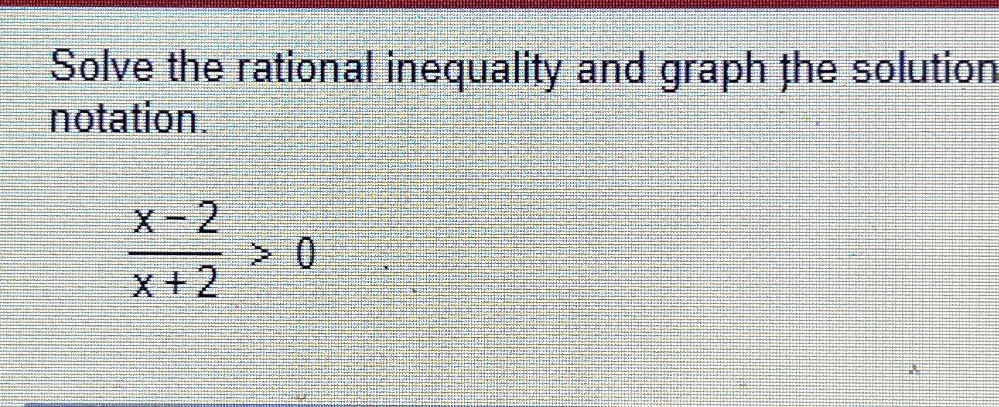 Solved Solve the rational inequality and graph the solution | Chegg.com