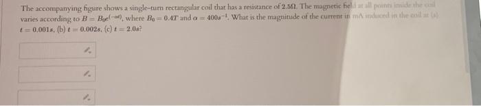 Solved The accompanying figure shows a single-turn | Chegg.com