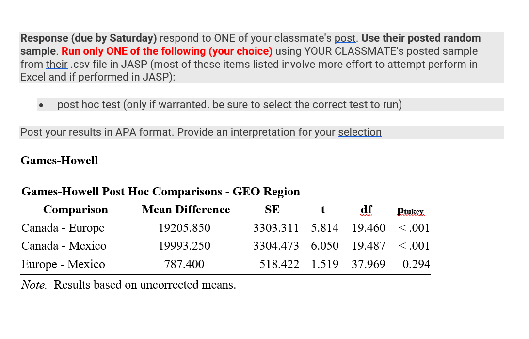 Solved Response (due by Saturday) ﻿respond to ONE of your | Chegg.com