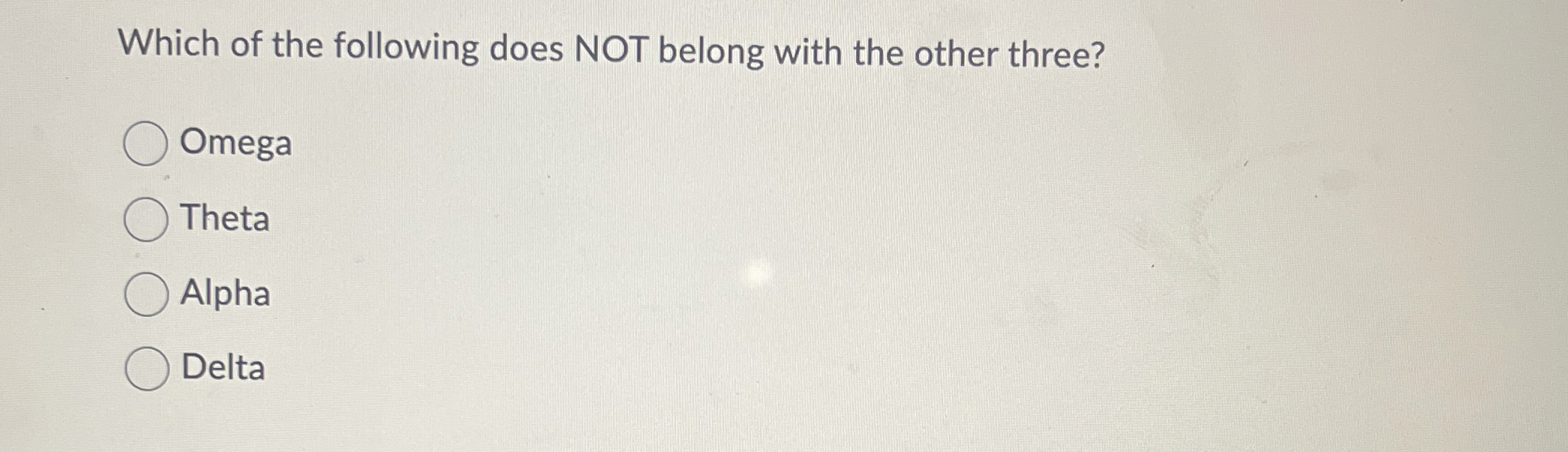 Solved Which of the following does NOT belong with the other | Chegg.com