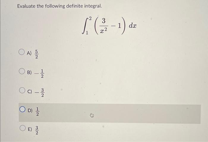 Solved Evaluate the following definite integral. | Chegg.com