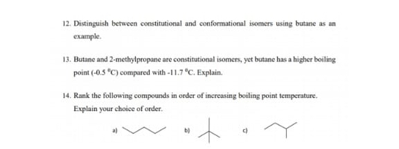 Solved Distinguish between constitutional and conformational | Chegg.com