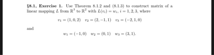 Solved 88.1, Exercise 1. Use Theorem 8.1.2 and (8.1.3) to | Chegg.com