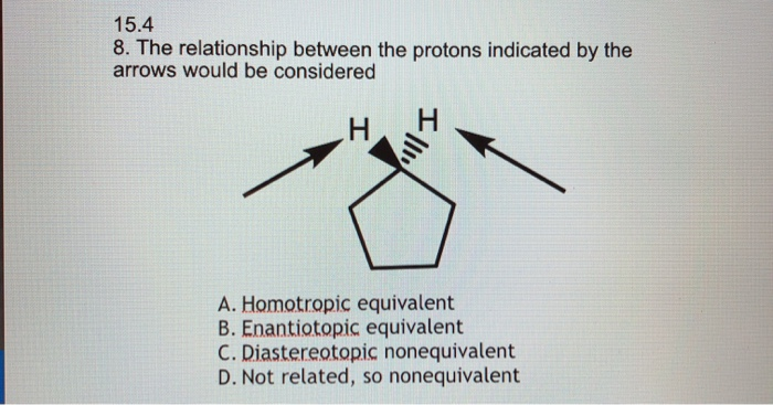 Solved 6. Indicate if the two protons in the following are | Chegg.com