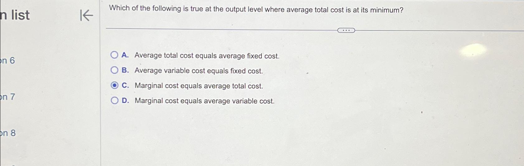Solved Which of the following is true at the output level | Chegg.com