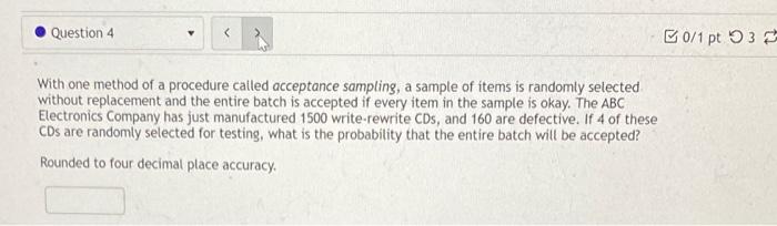 Solved With one method of a procedure cailed acceptance | Chegg.com