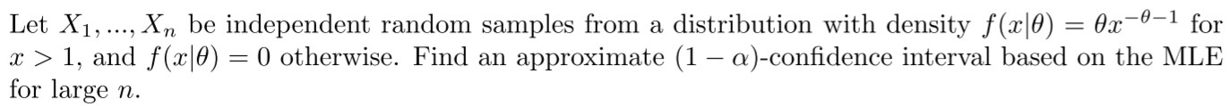 Solved Let x1,dots,xn ﻿be independent random samples from a | Chegg.com