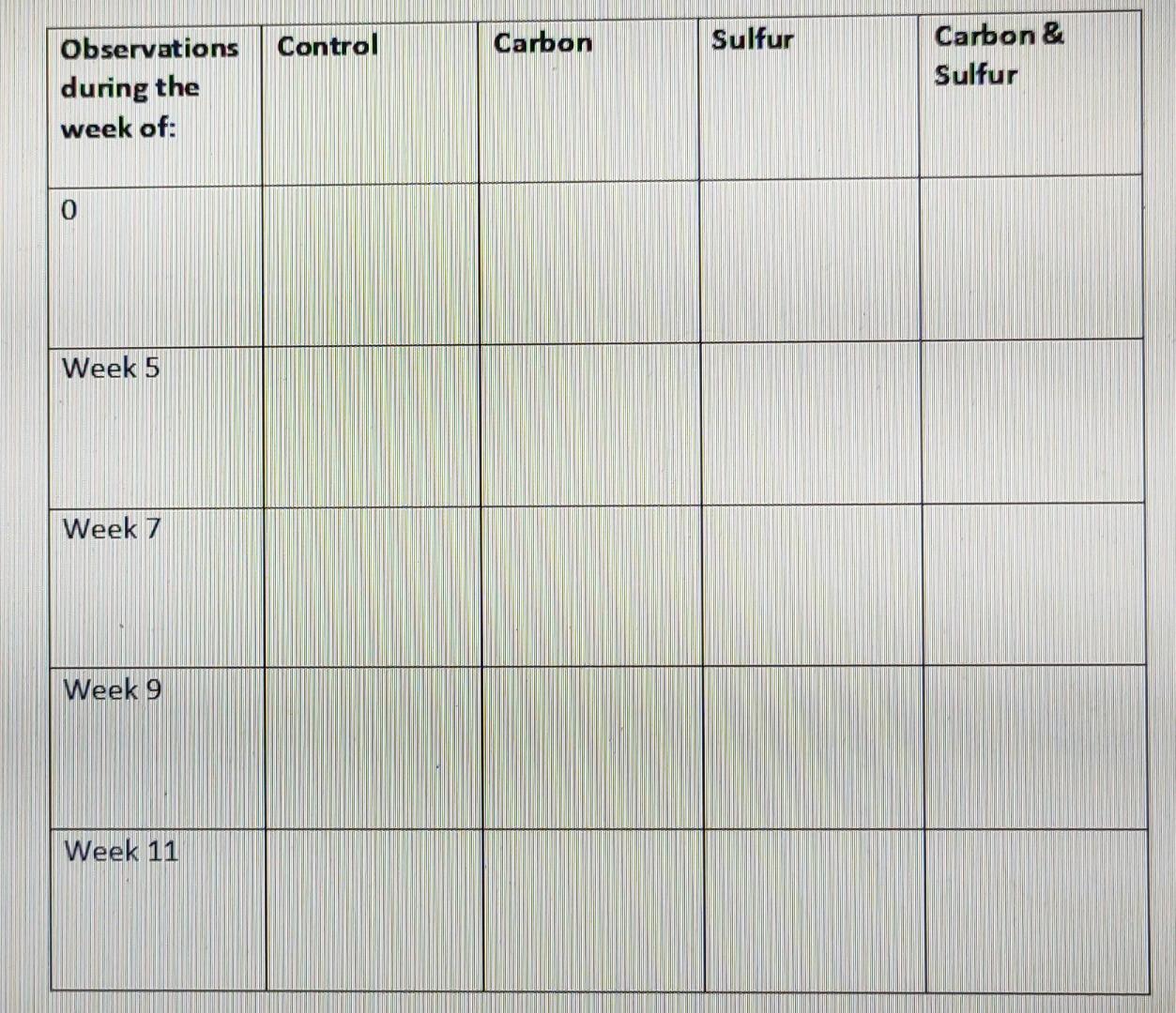 Solved Winogradsky columns observation Fill the Observation | Chegg.com