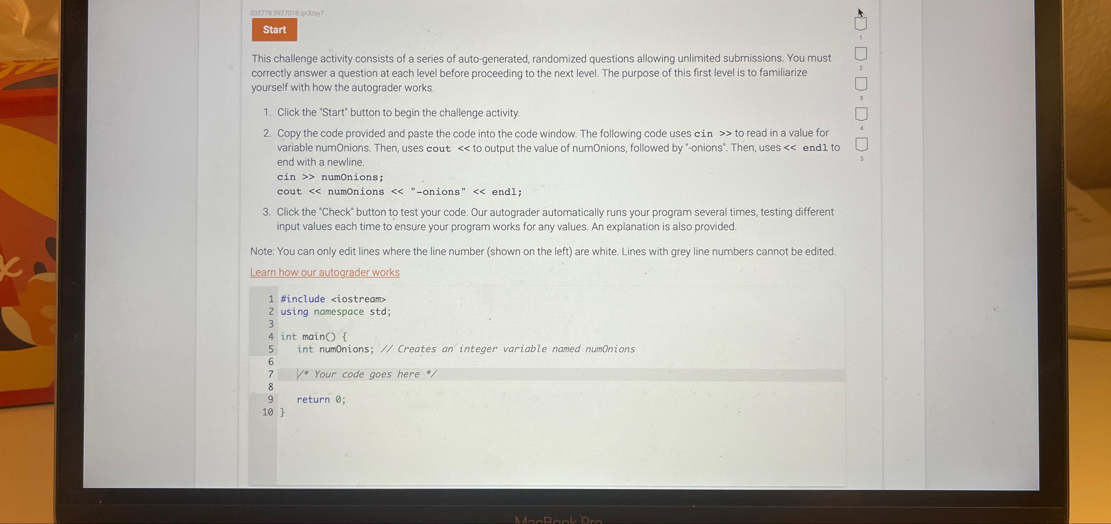 This challenge activity consists of a series of | Chegg.com