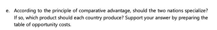 Solved 2. Absolute vs. Comparative Advantage Output | Chegg.com