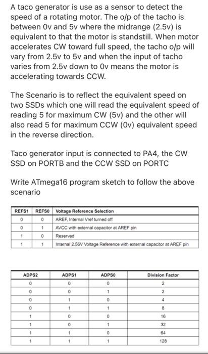 Solved A taco generator is use as a sensor to detect the | Chegg.com