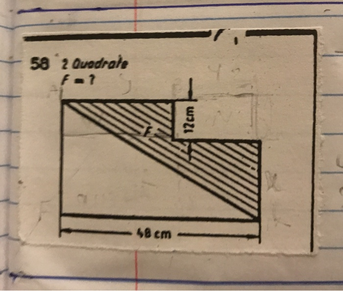 Solved 12 cm 48 cm 58 2 Quadrale 48 cm 12 cm | Chegg.com