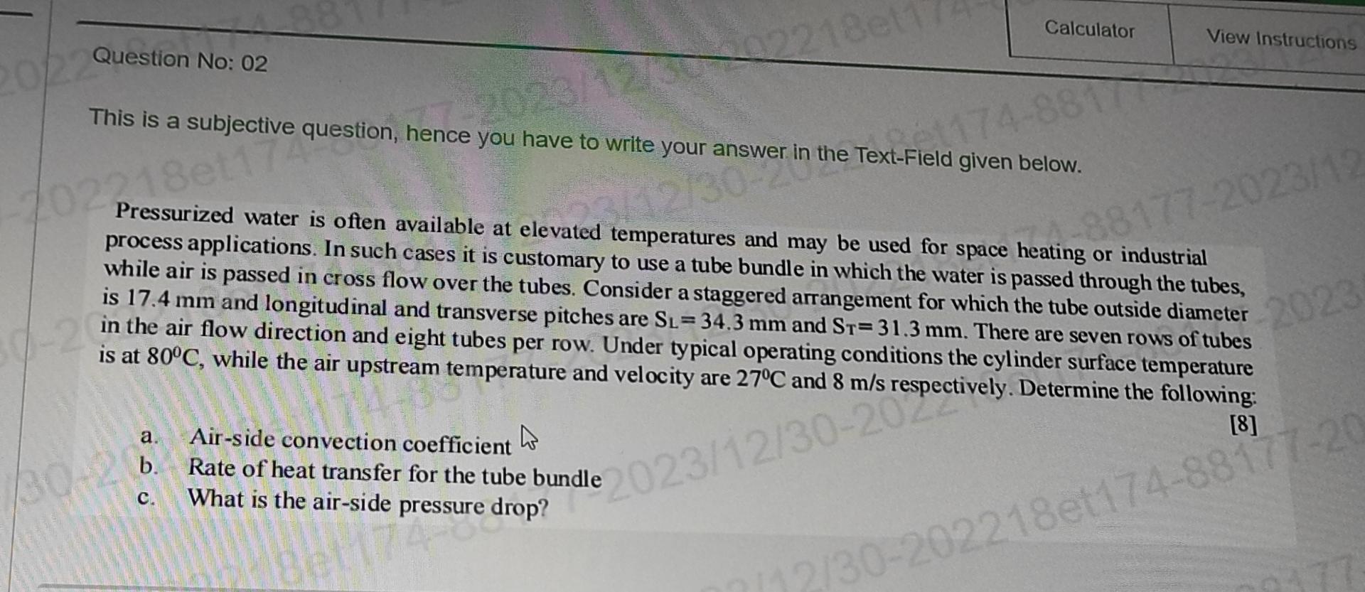 Solved Question No: 02This is a subjective question, hence | Chegg.com