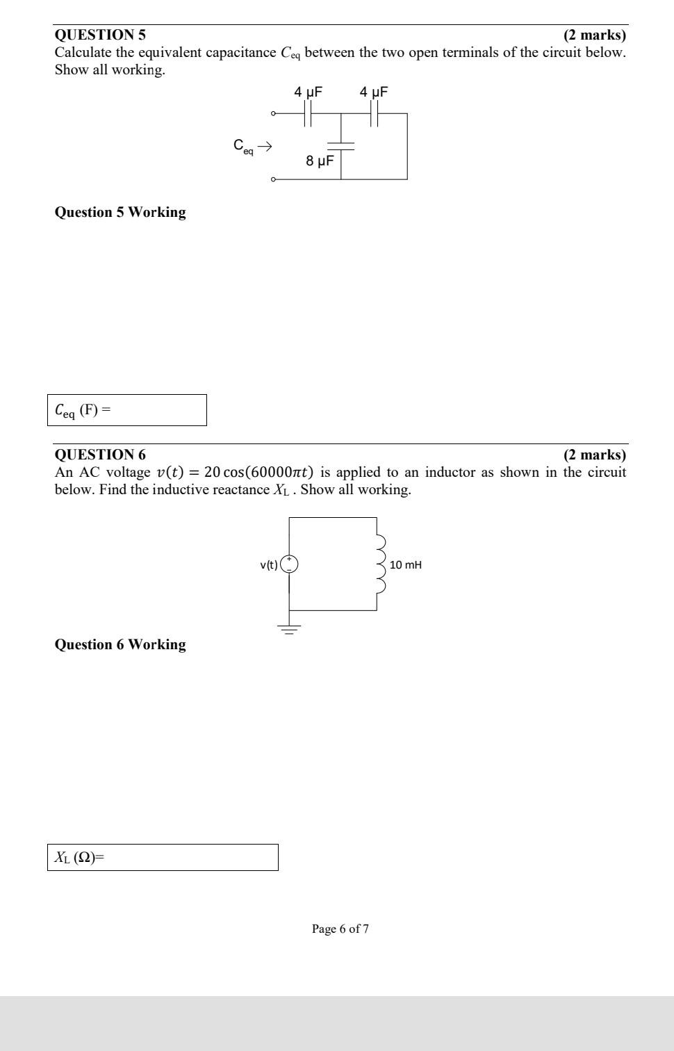 Solved QUESTION 5 (2 marks) Calculate the equivalent | Chegg.com Solved QUESTION 5 (2 marks) Calculate the equivalent | Chegg.com