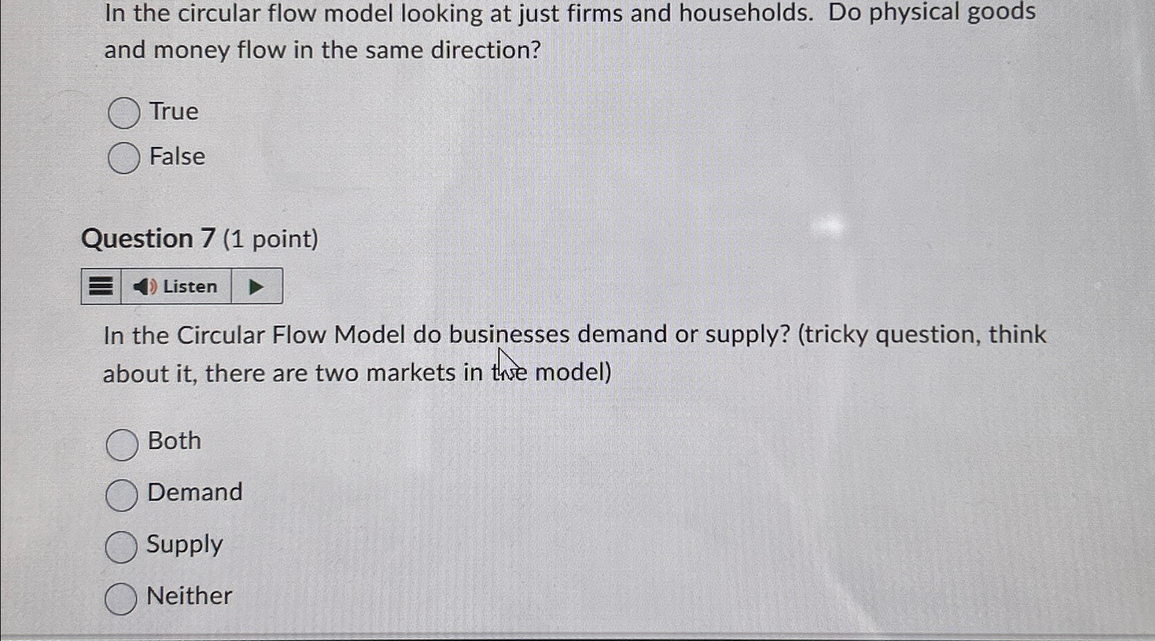 Solved In the circular flow model looking at just firms and | Chegg.com