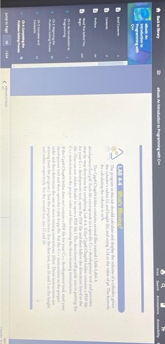 LAB 4-4 What's Missing? The program in this lab | Chegg.com