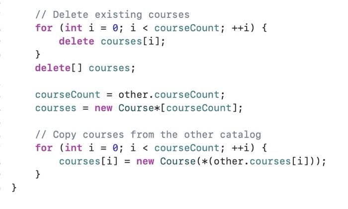 Solved | } else \{ \} void Course: :setNameSize (std: : | Chegg.com