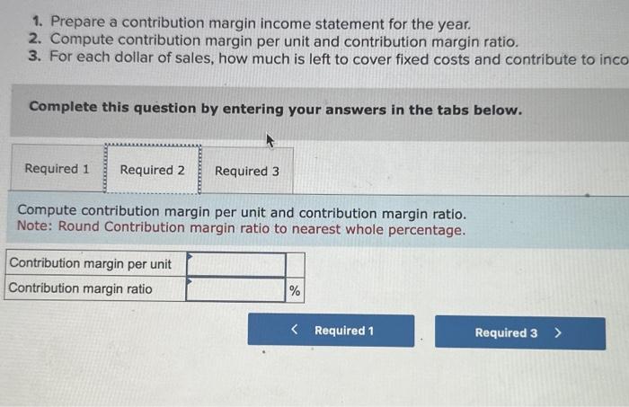 Solved Problem 21-2A (Algo) Contribution margin income | Chegg.com