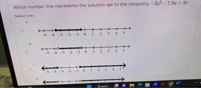 Solved Which number line represents the solution set to the | Chegg.com