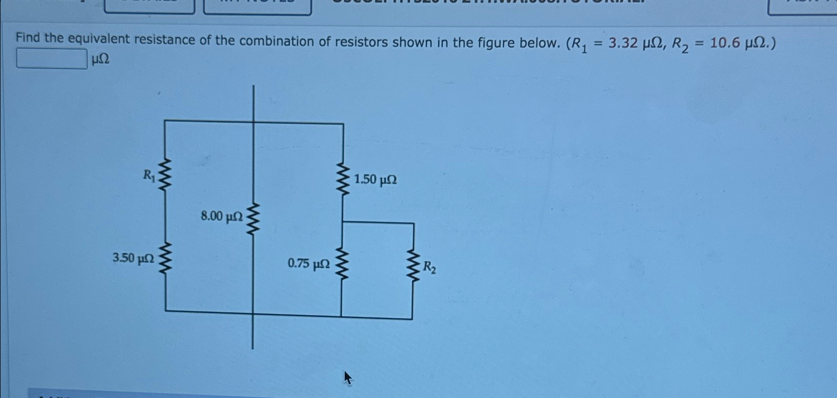 Solved Find the equivalent resistance of the combination of | Chegg.com