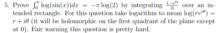 Solved Prove ∫0πlog(sin(x))dx=-πlog(2) ﻿by integrating | Chegg.com