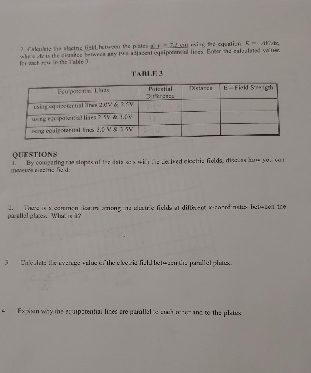 Solved 2. Calculate the electric field between the plates at | Chegg.com