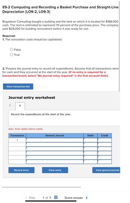 Solved E9-2 Computing and Recording a Basket Purchase and | Chegg.com
