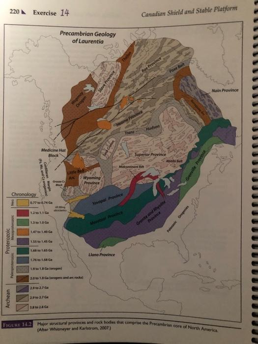Solved 222 Exercise 14 Canadian Shield and Stable Platform | Chegg.com