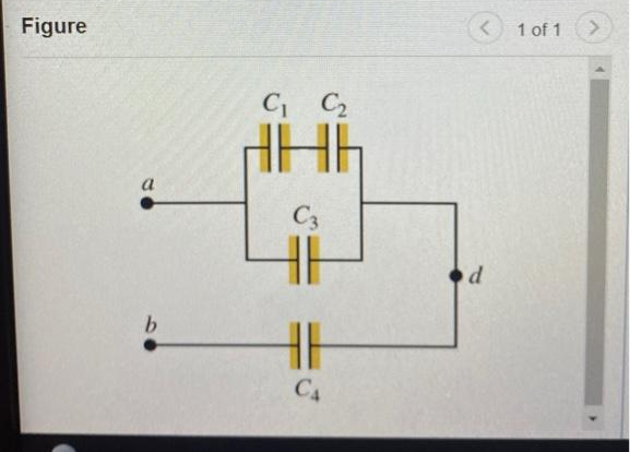 Solved In (Figure 1), ﻿each capacitor has C ﻿= 4.20 \mu F | Chegg.com