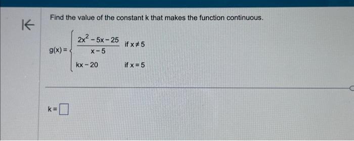 Solved K Find the value of the constant k that makes the | Chegg.com