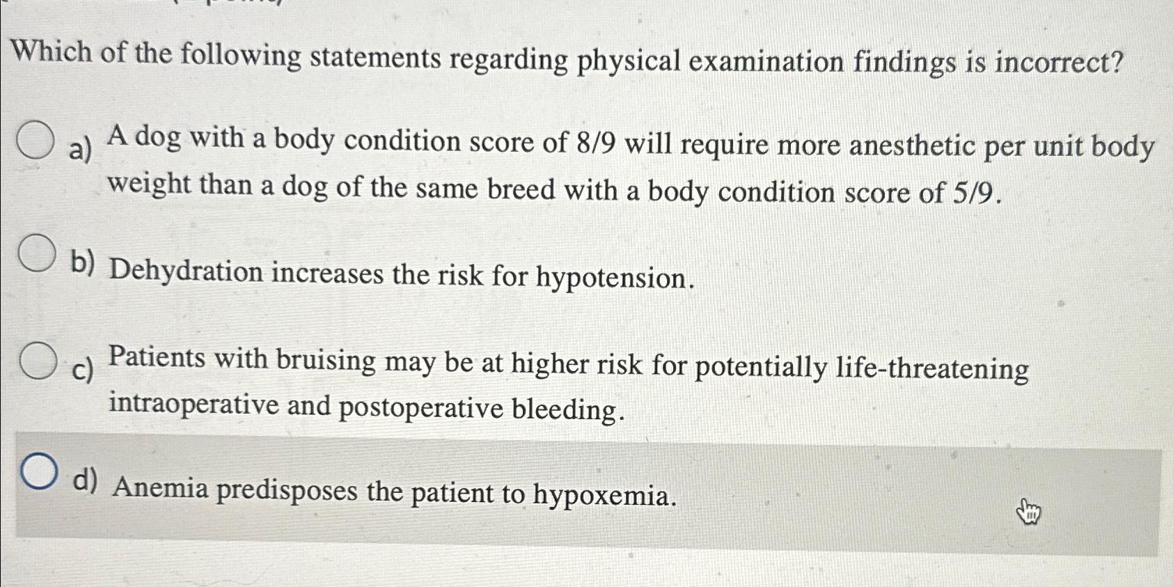 Solved Which of the following statements regarding physical | Chegg.com