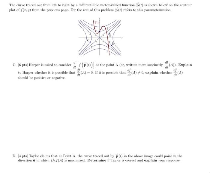 Solved The Curve Traced Out From Left To Right By A