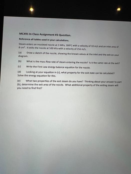 Solved MC491 In Class Assignment \#3 Question. Reference all | Chegg.com