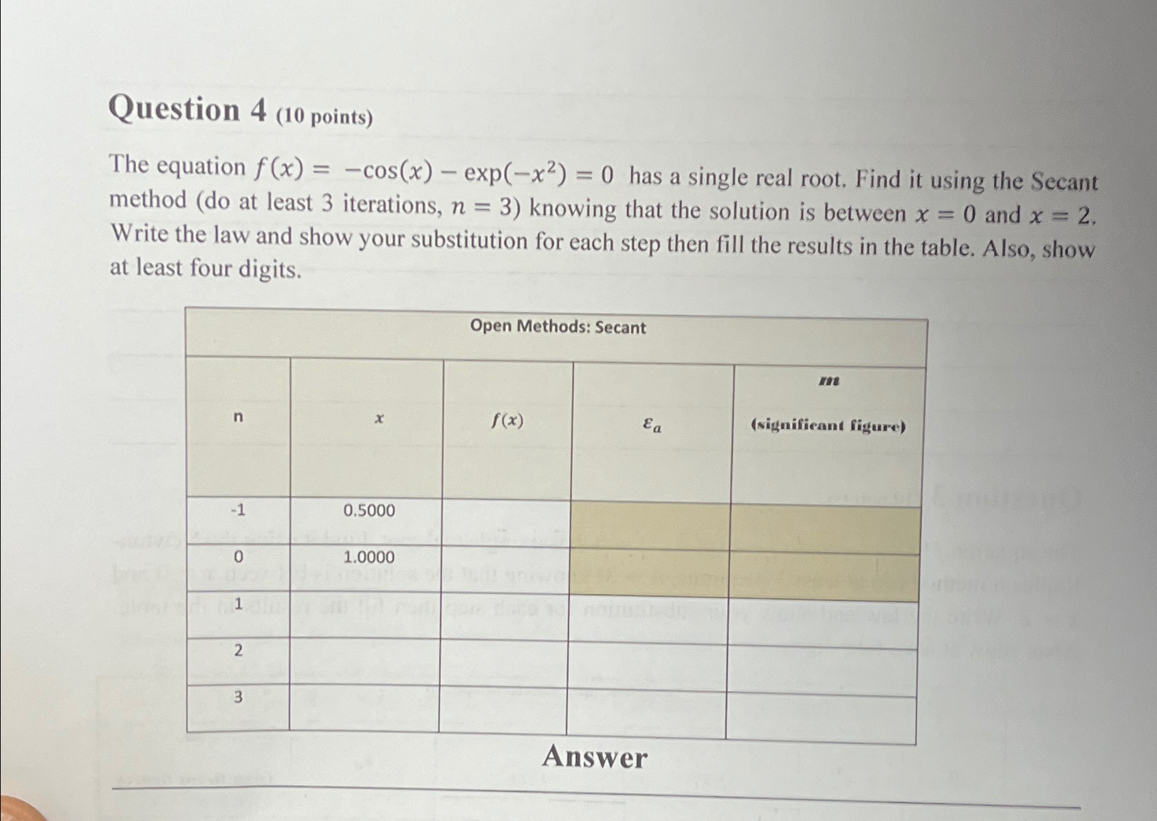 Solved Question 4 (10 points)\\nThe equation | Chegg.com Solved Question 4 (10 points)\\nThe equation | Chegg.com