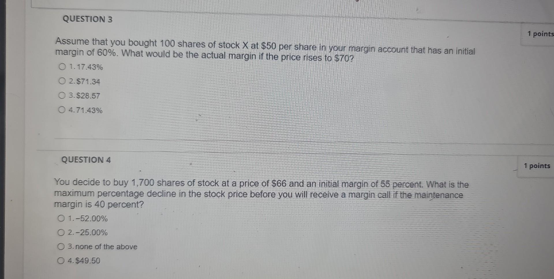 Solved Assume that you bought 100 shares of stock X at $50 | Chegg.com