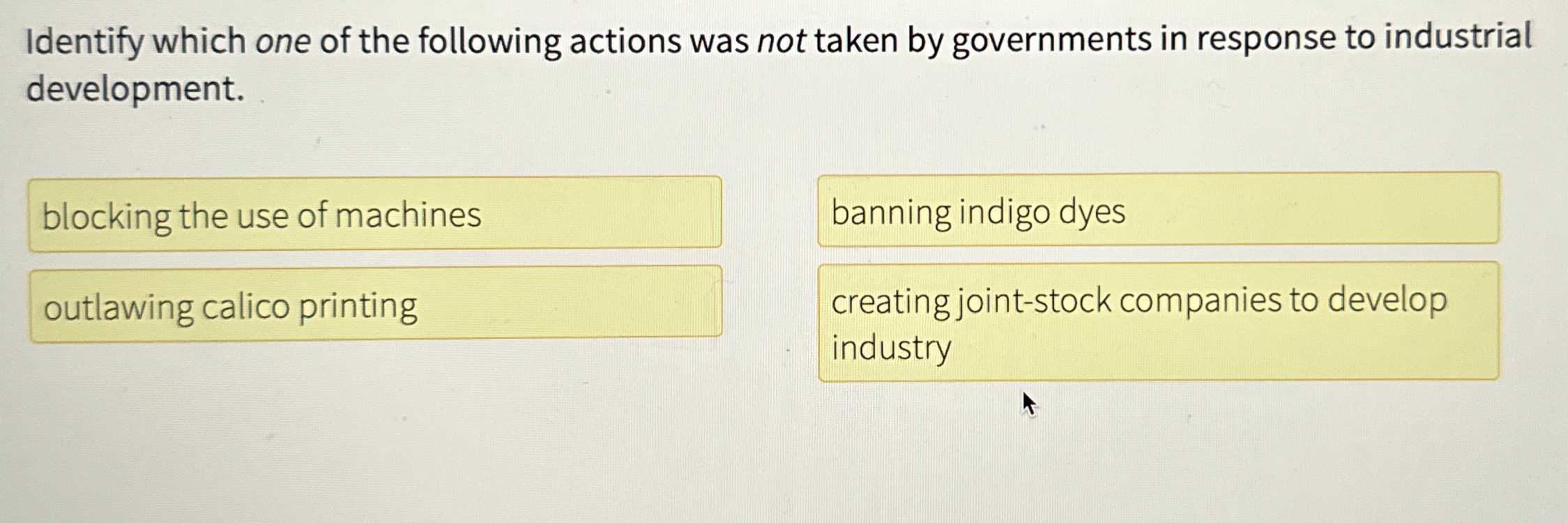Solved Identify which one of the following actions was not | Chegg.com