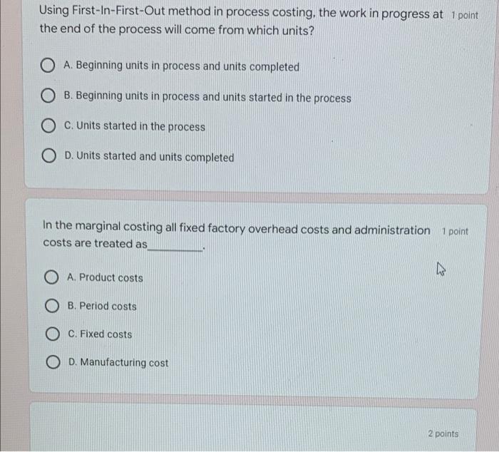 Solved Using First-In-First-Out method in process costing, | Chegg.com