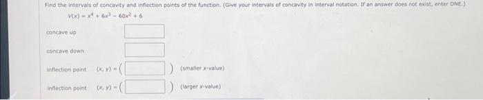 Solved Find the intervals of concavity and inflection points | Chegg.com
