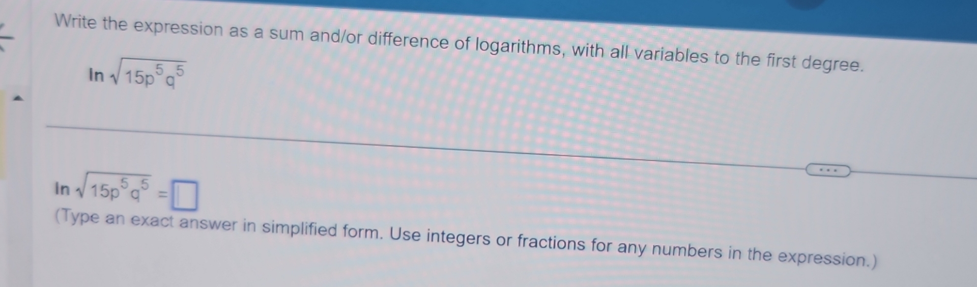 Solved Write the expression as a sum and/or difference of | Chegg.com