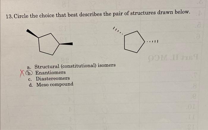Solved 3. Circle the choice that best describes the pair of | Chegg.com
