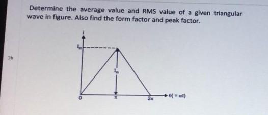Solved Determine the average value and RMS value of a given | Chegg.com