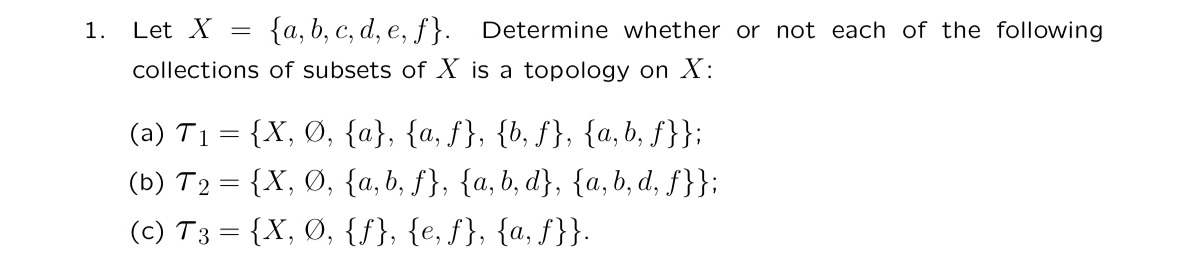 Solved Let x={a,b,c,d,e,f}. ﻿Determine whether or not each | Chegg.com
