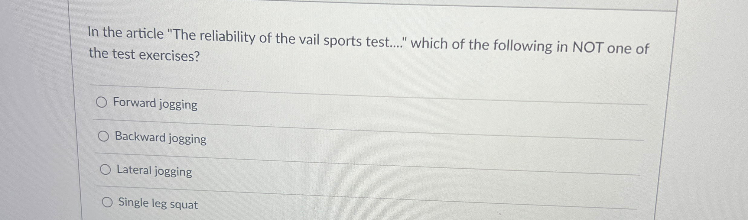 Solved In the article "The reliability of the vail sports | Chegg.com