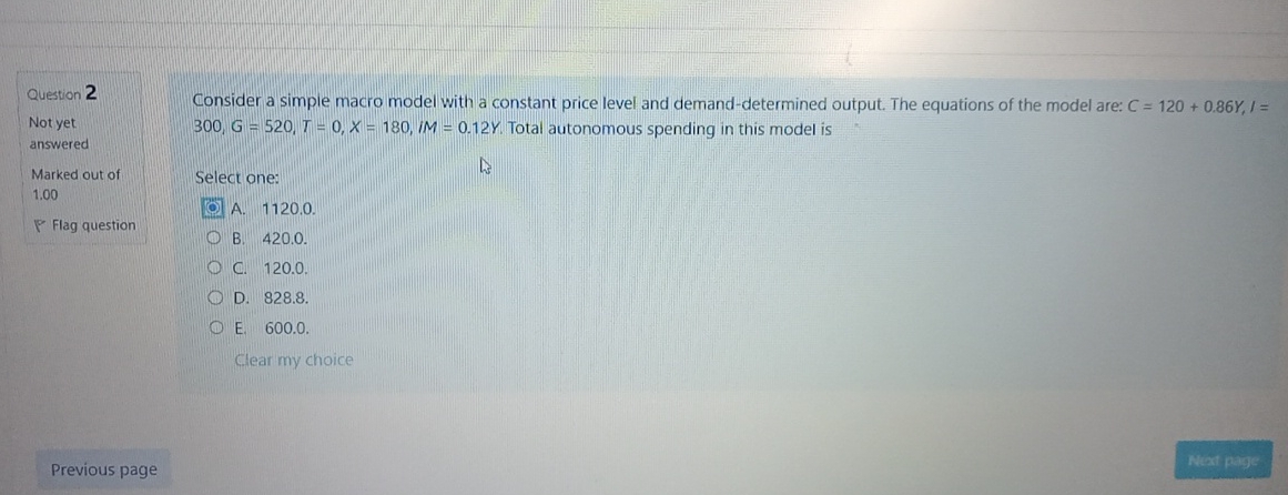 Solved Question 2Not yet answeredMarked out of 1.00Flag | Chegg.com