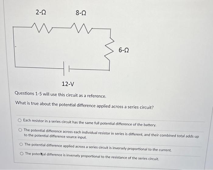 Solved Questions 1-5 will use this circuit as a reference. | Chegg.com