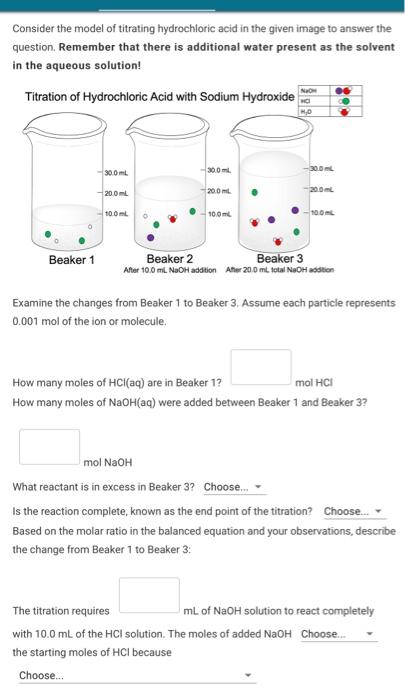 Solved Consider the model of titrating hydrochloric acid in | Chegg.com