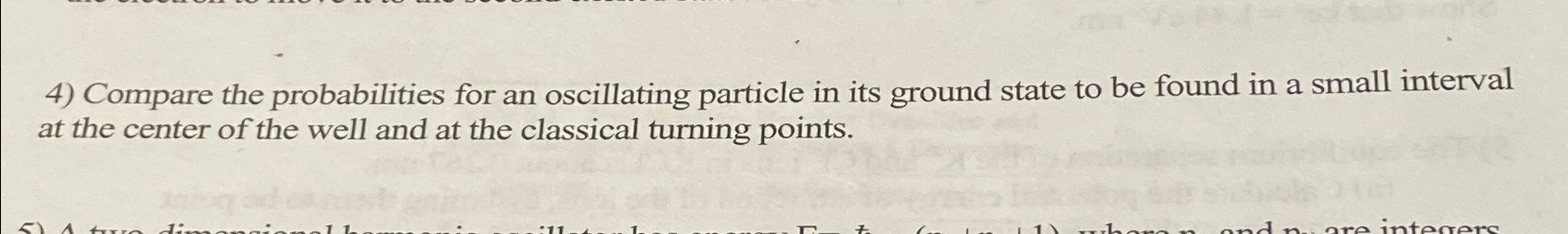 Solved Compare the probabilities for an oscillating particle | Chegg.com