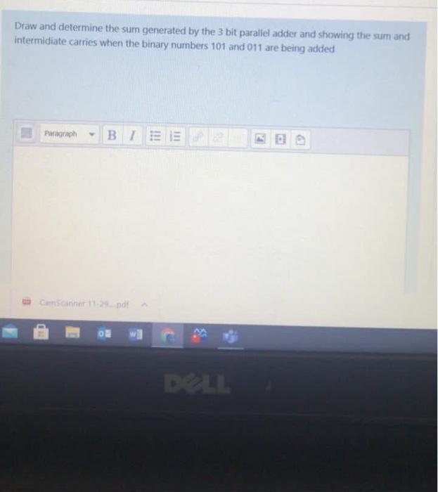 Solved Draw and determine the sum generated by the 3 bit | Chegg.com