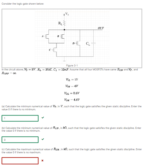 Solved Consider the logic gate shown below:rryalt 2-1In the | Chegg.com